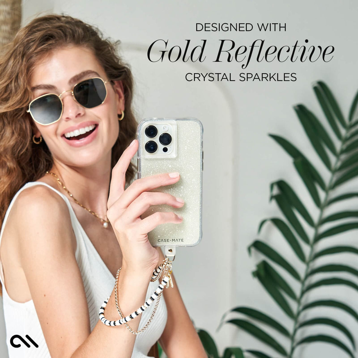 Sheer Crystal Gold iPhone 15 Pro Max Case | Case-Mate