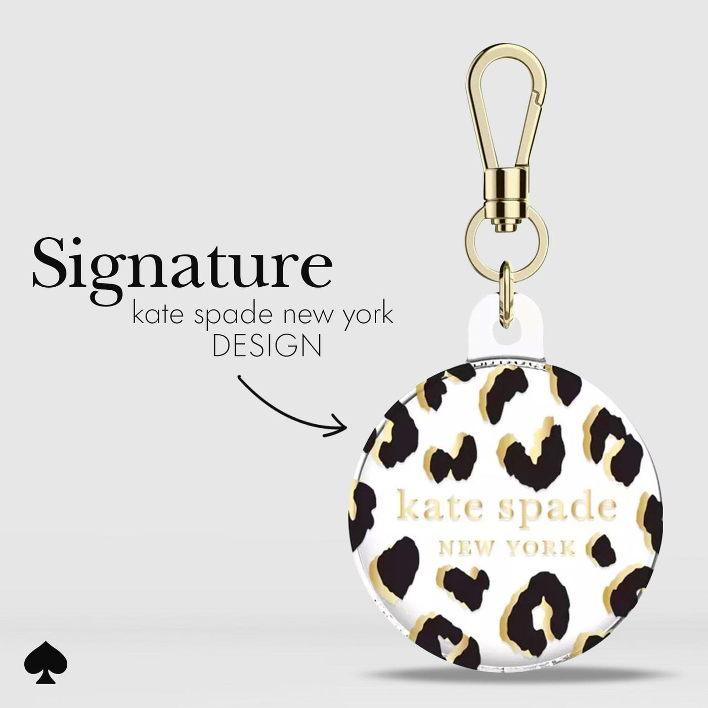 kate spade new york City Leopard AirTag Case