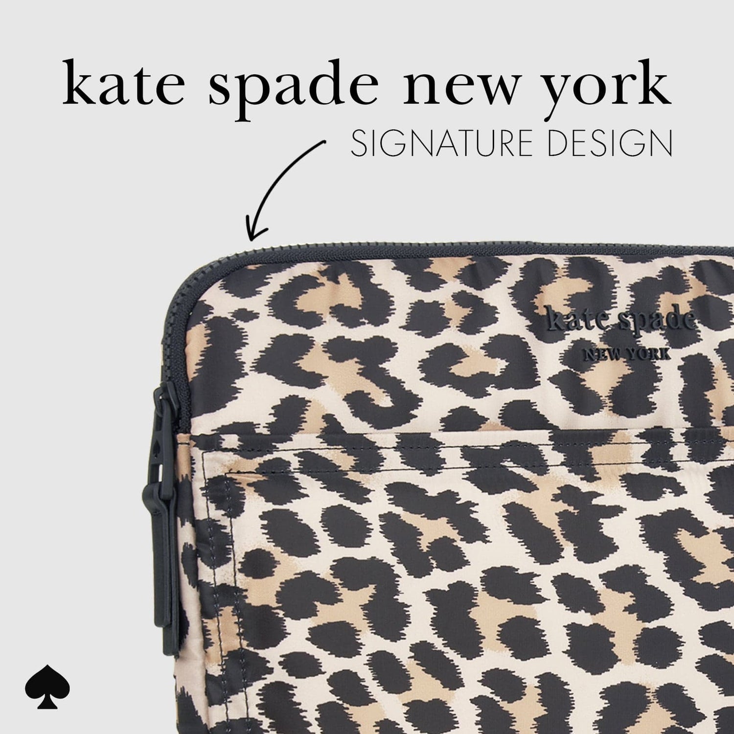 kate spade new york Classic Leopard Puffer Sleeve - Laptop Sleeve 16"