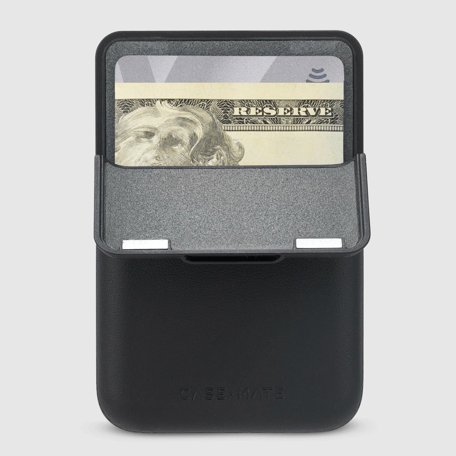 MagSafe Flip Leather Wallet (Black) with Secure Storage | Case-Mate