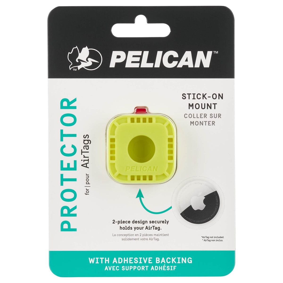 Pelican Protector AirTag Sticker Mount (Hi Vis Yellow) - AirTag Case