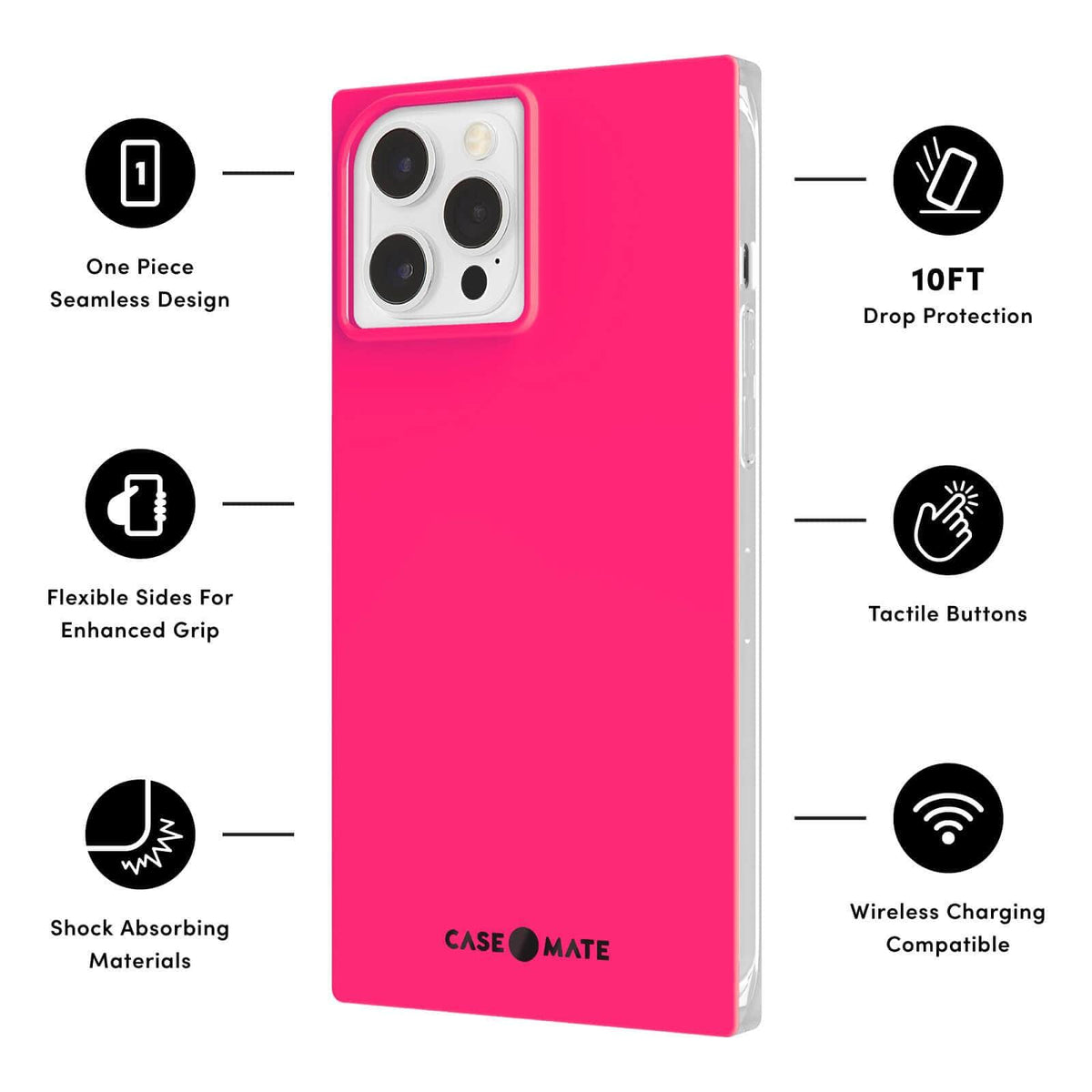BLOX Square Case (Hot Pink) iPhone 12 / iPhone 12 Pro | Case-Mate