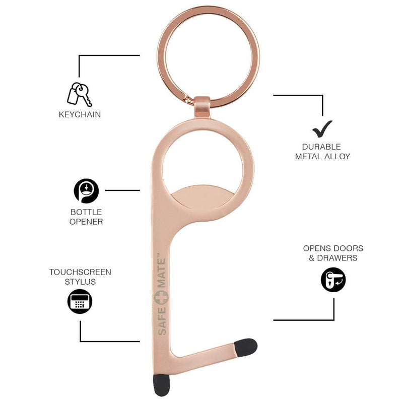 Touch Free Tools [3 Pack] Keychain | Safe+Mate